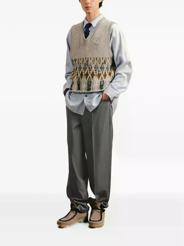 CROQUIS Double-pleated Drawstring Tailored Trousers
