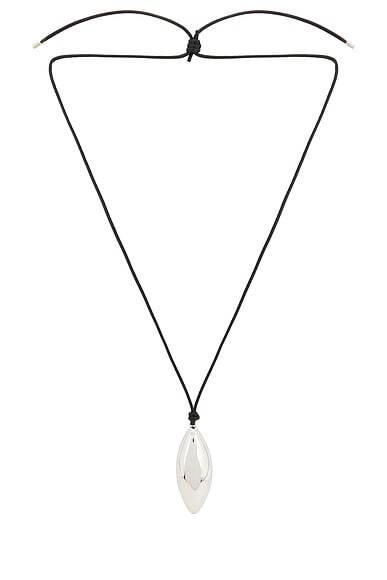 JENNIFER FISHER Dagger Leather Cord Necklace - Silver