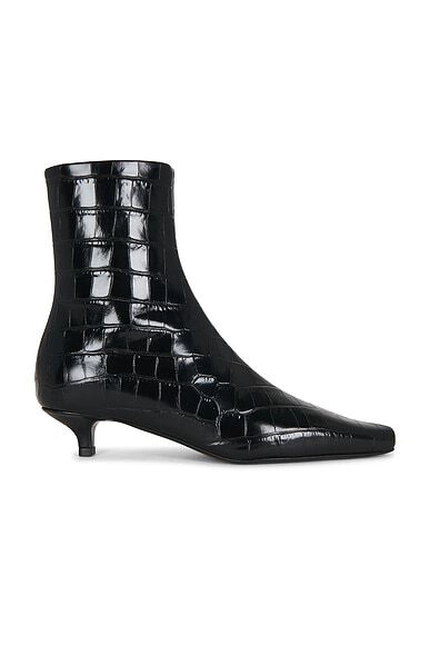 TOTEME Slim Croco Embossed Ankle Boot