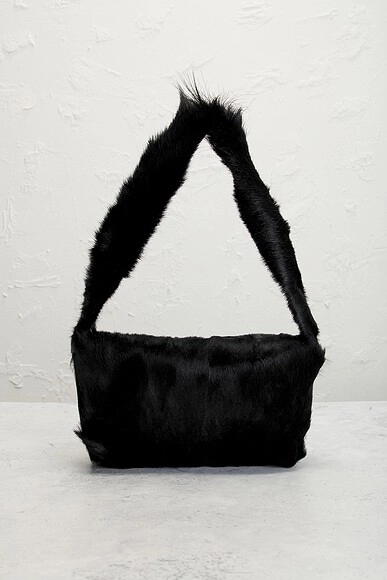 Fendi Rabbit & Mink Fur Baguette Shoulder Bag