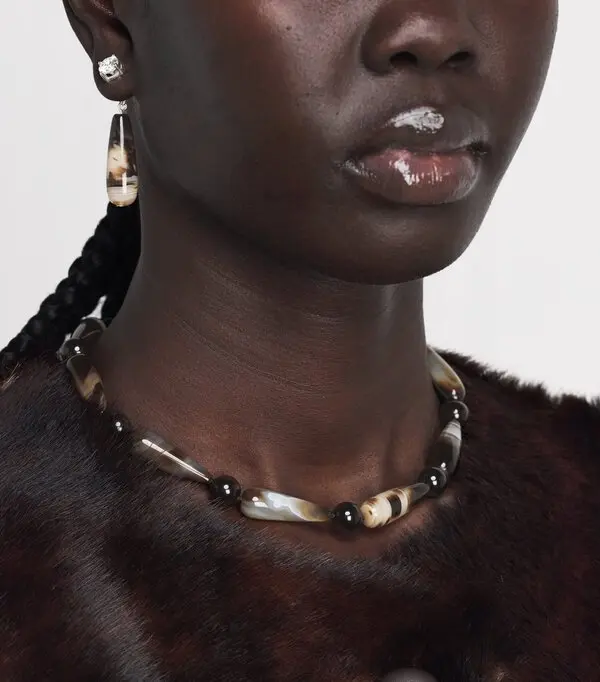 Completedworks Cubic Zirconia And Banded Agate Drop Earrings