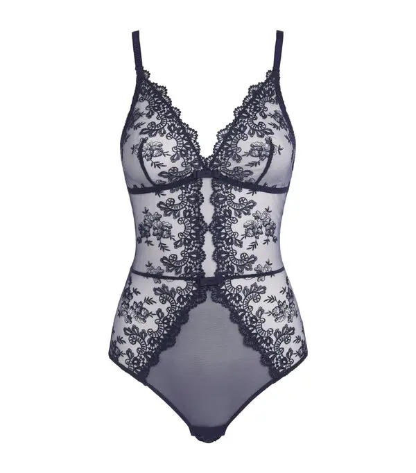 Simone Perele Lace Passion Bodysuit - Blue