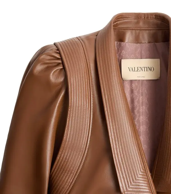 Valentino Garavani Belted Leather Jacket