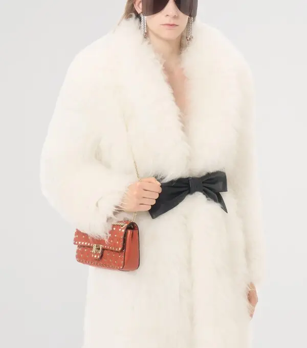 Valentino Garavani Fur Bow-belt Coat