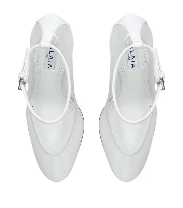 Alaïa Mesh Ankle-strap Pumps 100