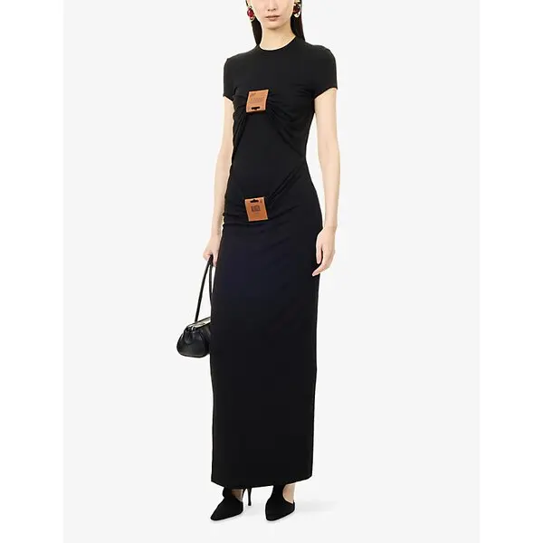 JEAN PAUL GAULTIER Leather Label Stretch-jersey Midi Dress