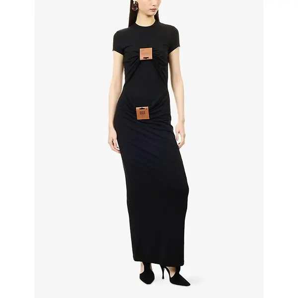 JEAN PAUL GAULTIER Leather Label Stretch-jersey Midi Dress