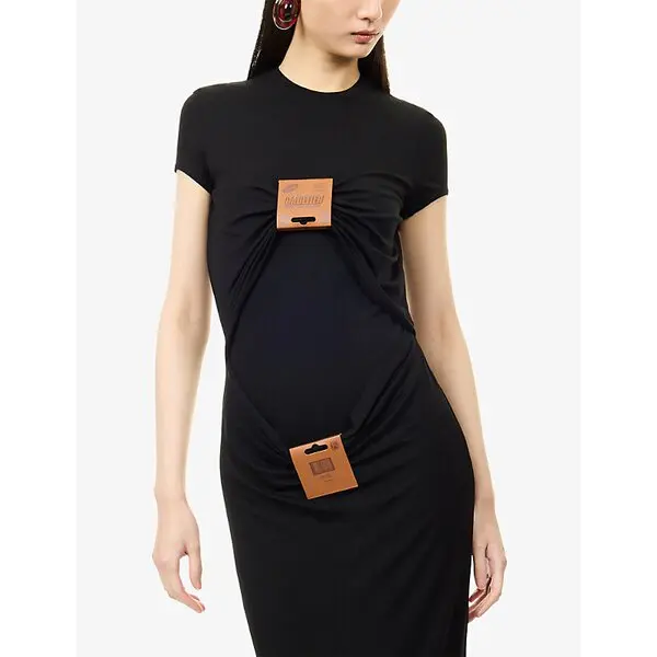 JEAN PAUL GAULTIER Leather Label Stretch-jersey Midi Dress