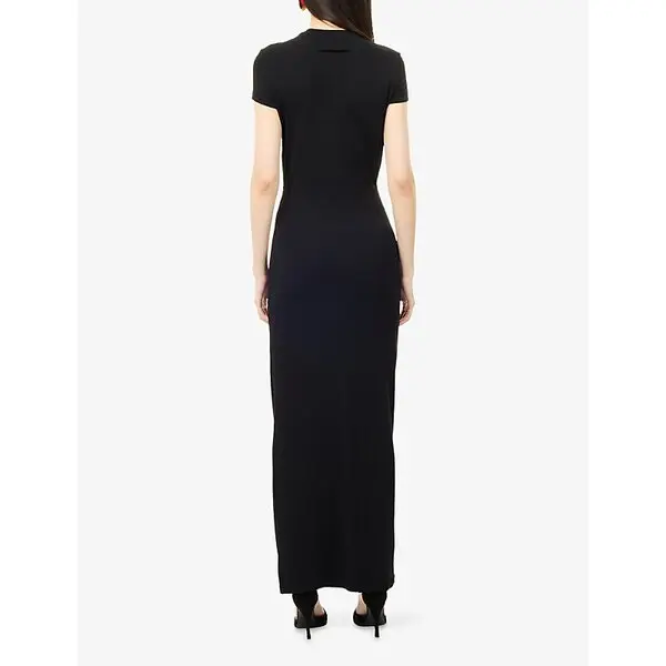 JEAN PAUL GAULTIER Leather Label Stretch-jersey Midi Dress