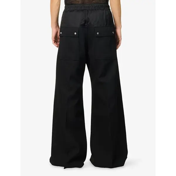 Rick Owens Bela Drawstring Wide-leg Wool Trousers