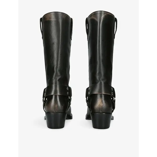 Paris Texas Roxy 45 Buckle-embellished Leather Knee-high Boots