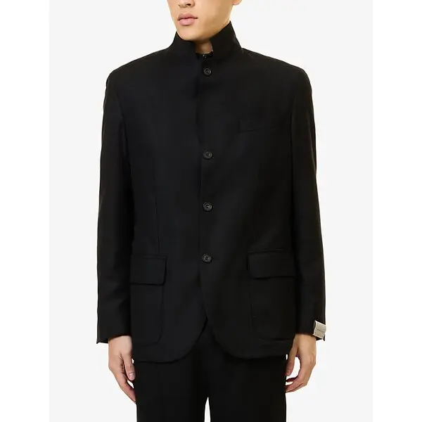 Corneliani Bib Single-breasted Wool And Silk Blazer