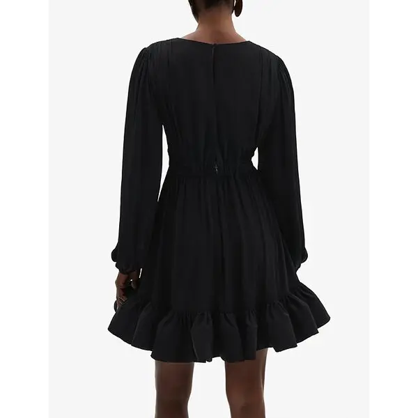 MALINA Jadie Ruffled-hem Lyocell-blend Mini Dress