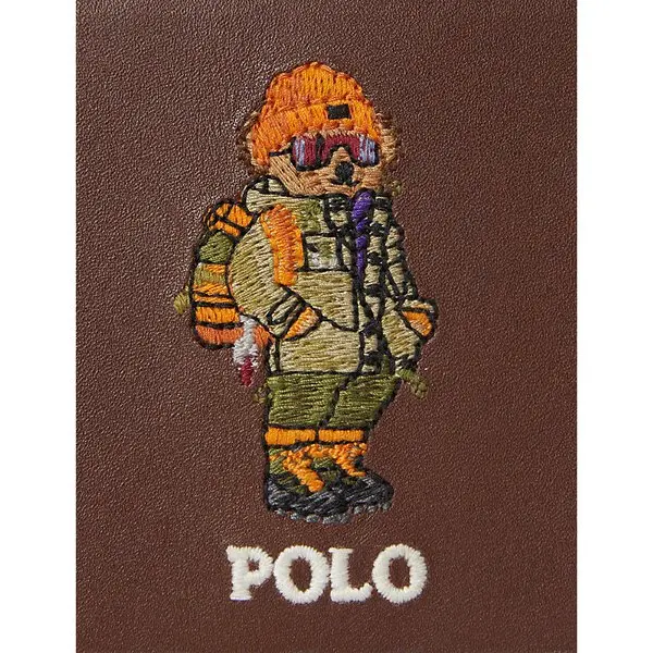 Polo Ralph Lauren Polo Bear-embroidered Leather Card Holder