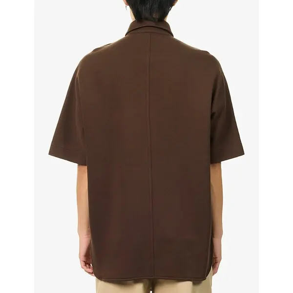 Givenchy Embroidered-logo Short-sleeve Cotton-blend Shirt