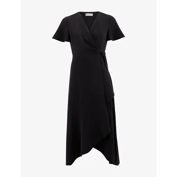 PHASE EIGHT Julissa Wrap-front Woven Midi Dress