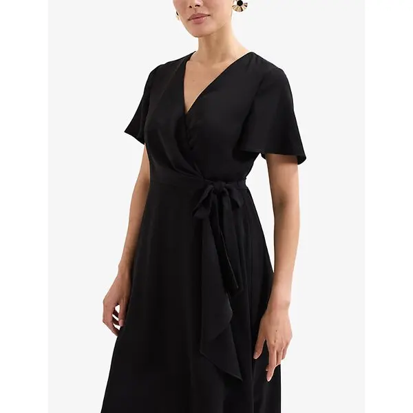 PHASE EIGHT Julissa Wrap-front Woven Midi Dress