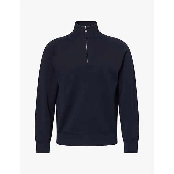 Orlebar Brown Lennard Half-zip Ribbed Merino-wool Jumper