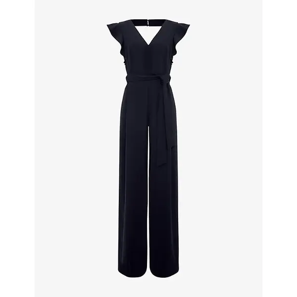 PHASE EIGHT Kallie Wide-leg Woven Jumpsuit - Navy
