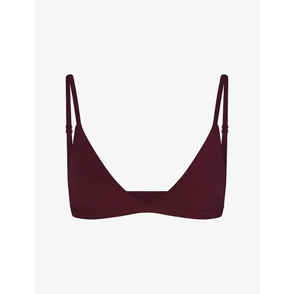SKIMS Fits Everybody Triangle Bralette - Currant