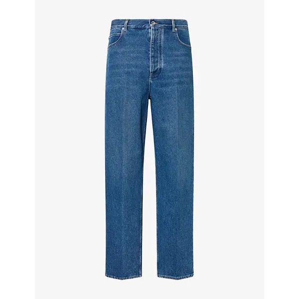 Bottega Veneta Washed Wide-leg Cotton Denim Jeans