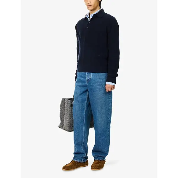 Bottega Veneta Washed Wide-leg Cotton Denim Jeans