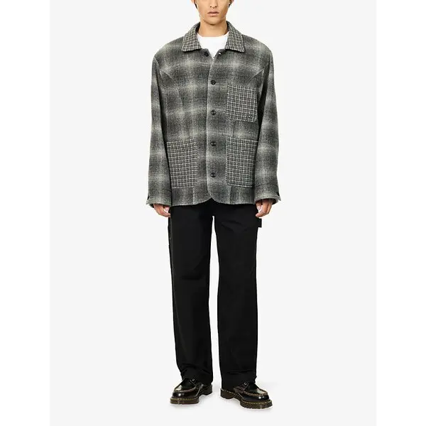 NICHOLAS DALEY Rebel Chore Waffle Wool Coat