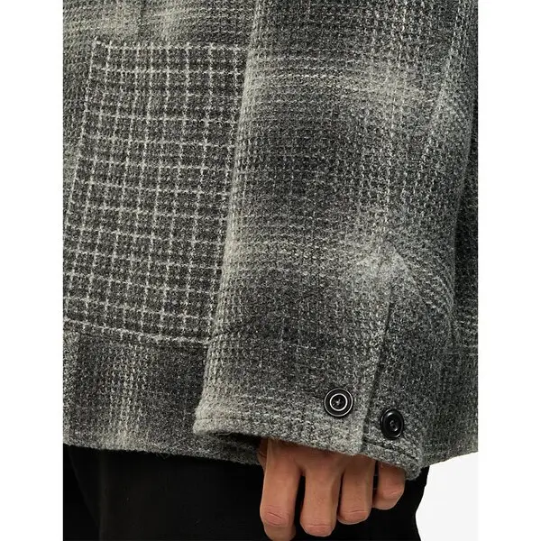 NICHOLAS DALEY Rebel Chore Waffle Wool Coat