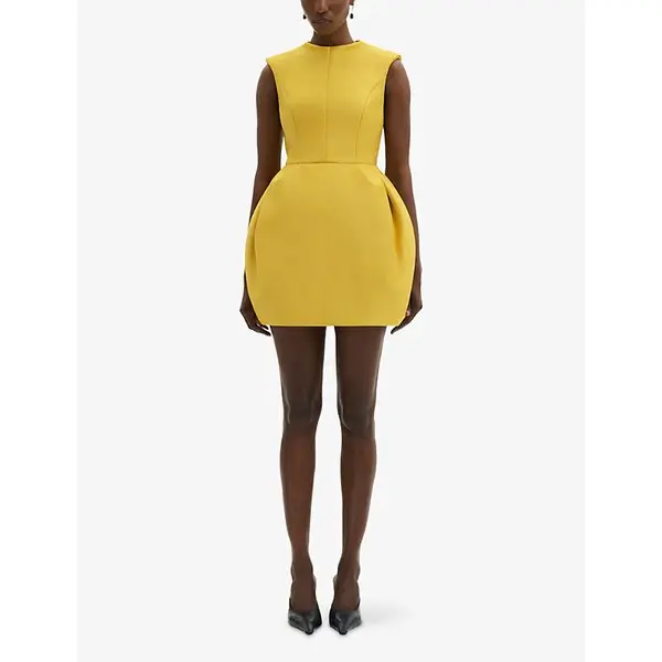 MALINA Debra Balloon-skirt Woven Mini Dress