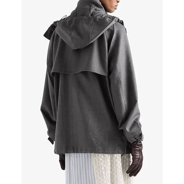 Prada Mélange Hopsack Wool Jacket
