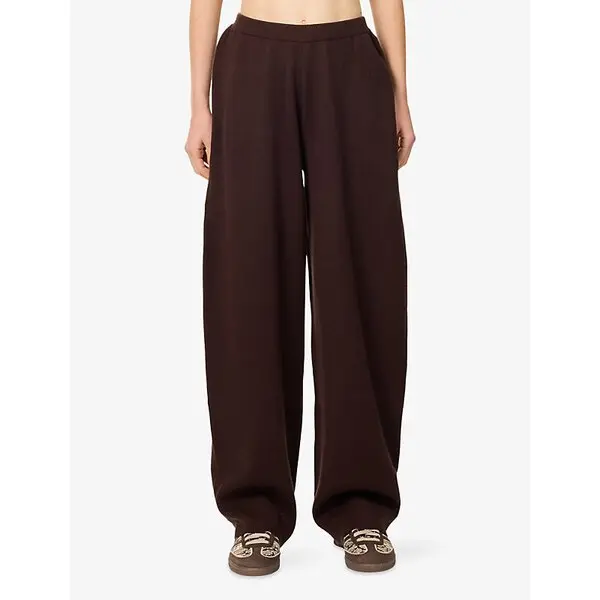 THE COUTURE CLUB Compact Barrel-leg Knitted Jogging Bottoms