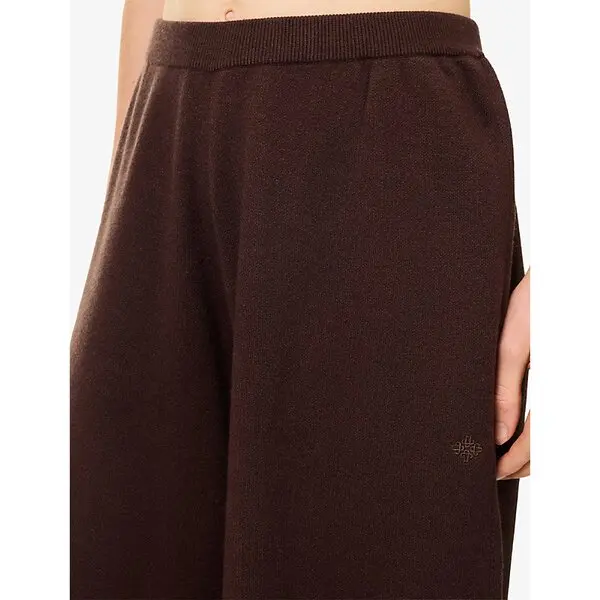 THE COUTURE CLUB Compact Barrel-leg Knitted Jogging Bottoms