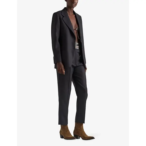 Prada Straight-leg Pin Wool Trousers
