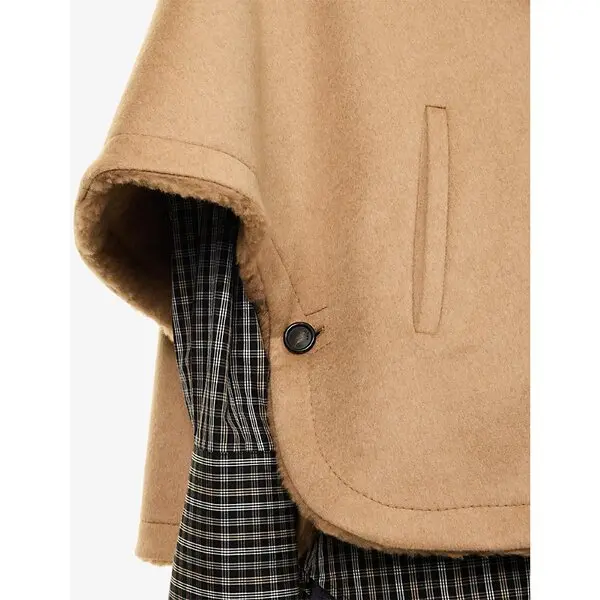 Max Mara Reversible Double-breasted Teddy Wool Cape