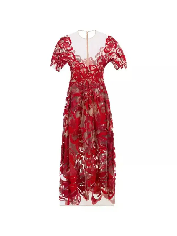 Elie Saab Sequin-embellished Midi Dress