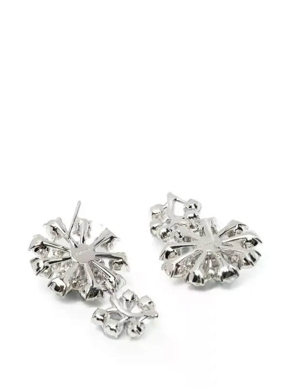SELF-PORTRAIT Small Flower Crystal-embellished Earrings