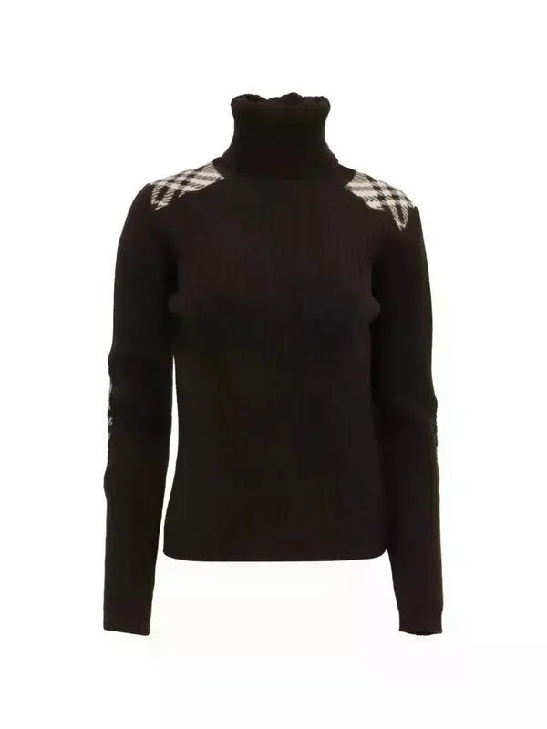 Burberry 2020s Checked Turtleneck Sweater