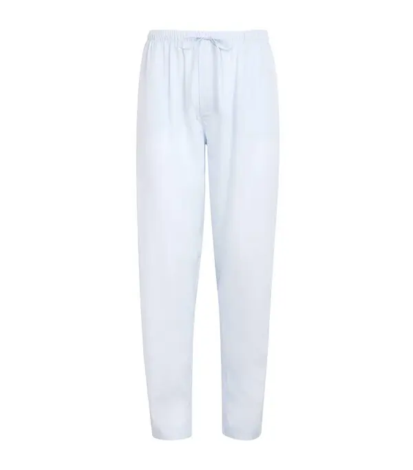 Zimmerli Stripe Sustainable Luxury Pyjama Bottoms - Blue