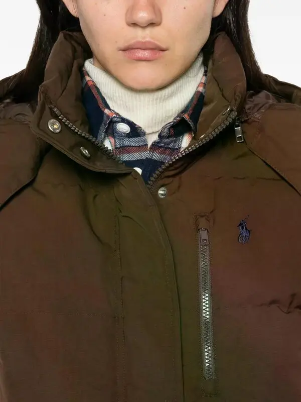 Polo Ralph Lauren Quilted Hooded Jacket - Brown