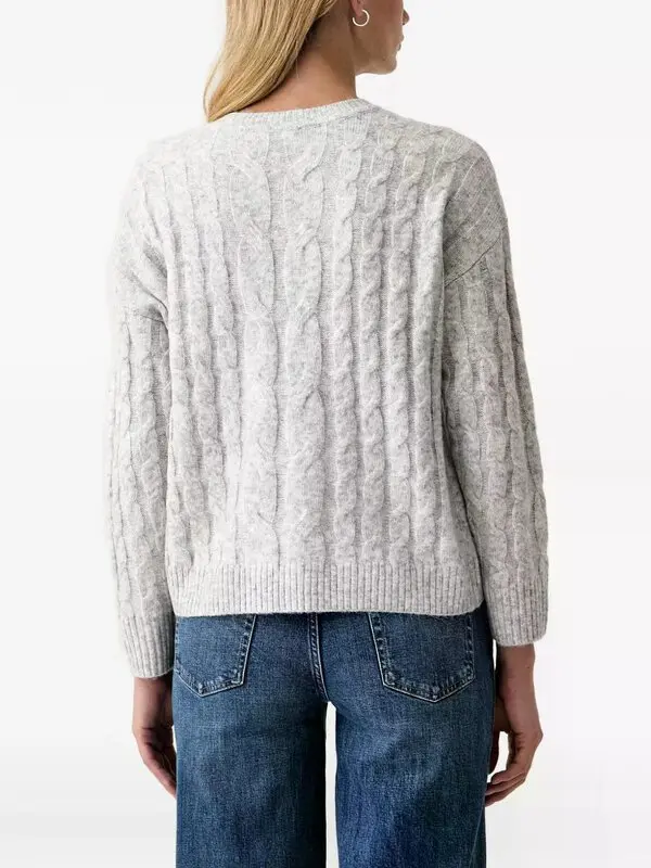 Dkny Crystal-embellished Cable-knit Sweater