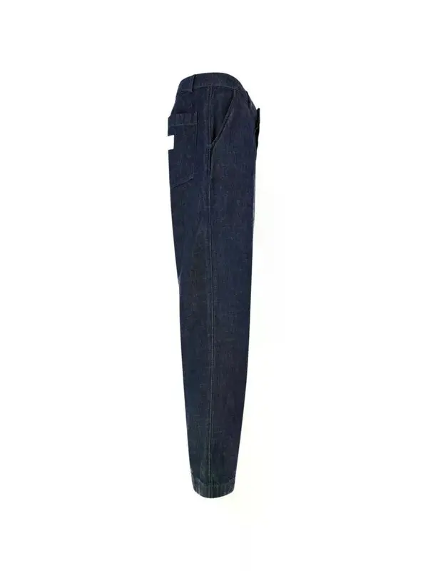 ROY ROGER'S Pleated Logo-patch Jeans