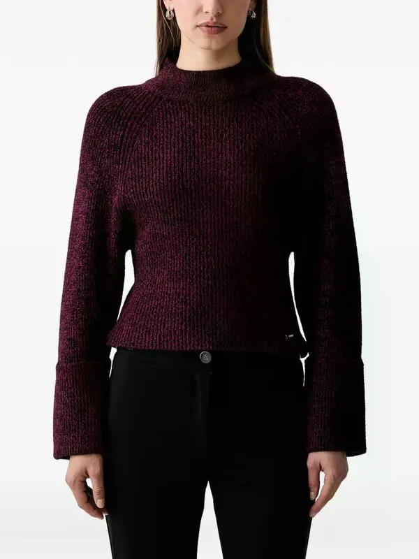 Dkny Ribbed-knit Raglan-sleeve Sweater