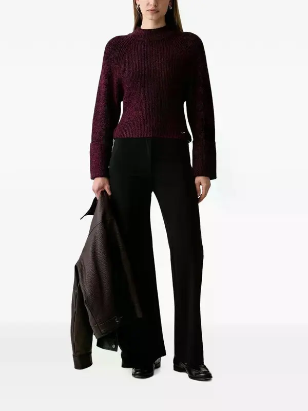 Dkny Ribbed-knit Raglan-sleeve Sweater