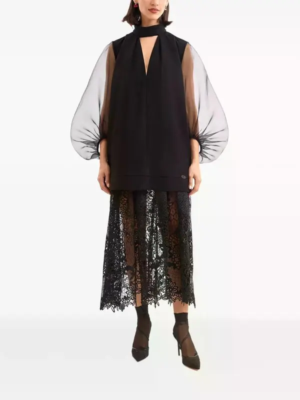 GEMY MAALOUF Lace-overlay Skirt