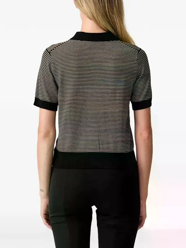 Dkny Striped Short-sleeved Cardigan