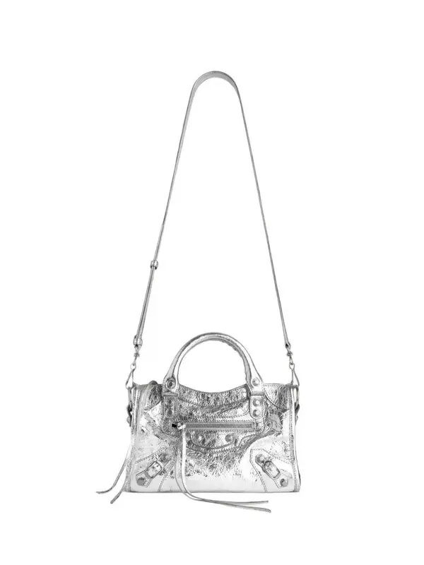 Balenciaga Mini City Shoulder Bag - Silver