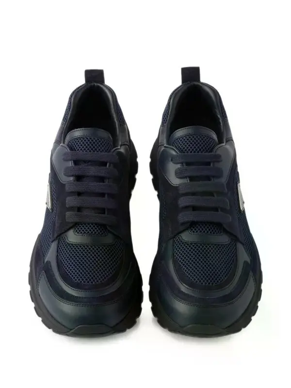 Prada Prax Leather And Fabric Sneakers