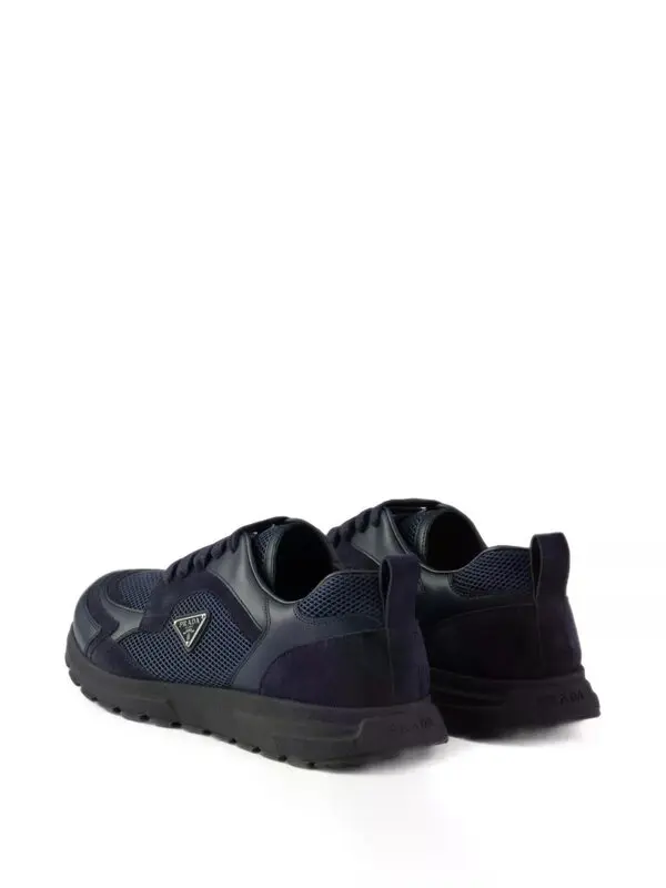 Prada Prax Leather And Fabric Sneakers