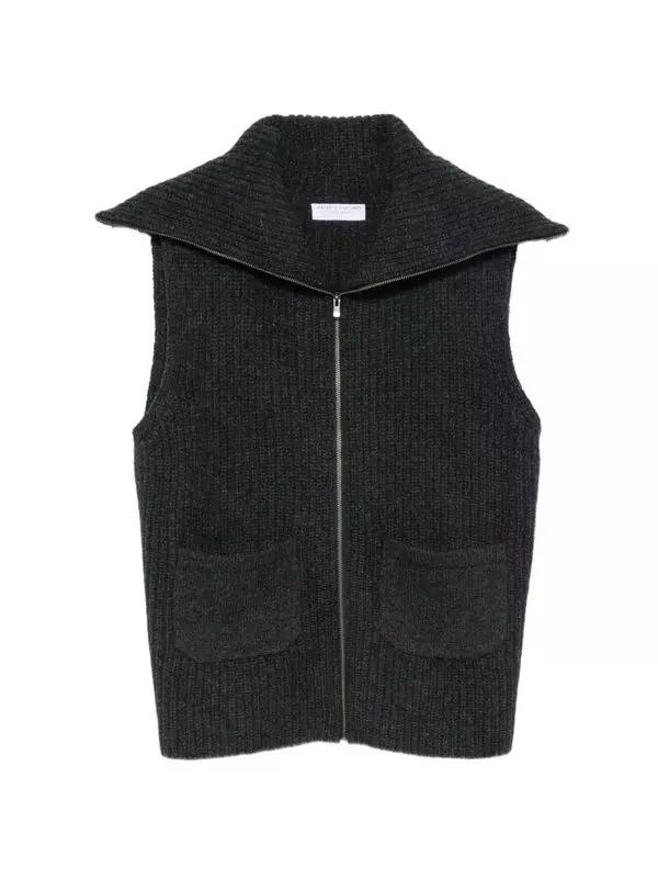 Majestic Filatures Ribbed-knit Zip-up Cardigan - Grey