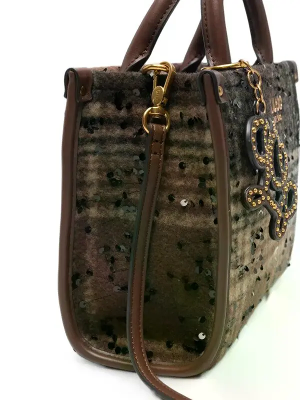 Liu Jo Sequin-embellished Check-pattern Tote Bag